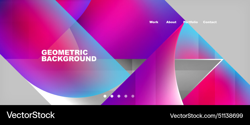 Geometric background with a vibrant gradient Vector Image