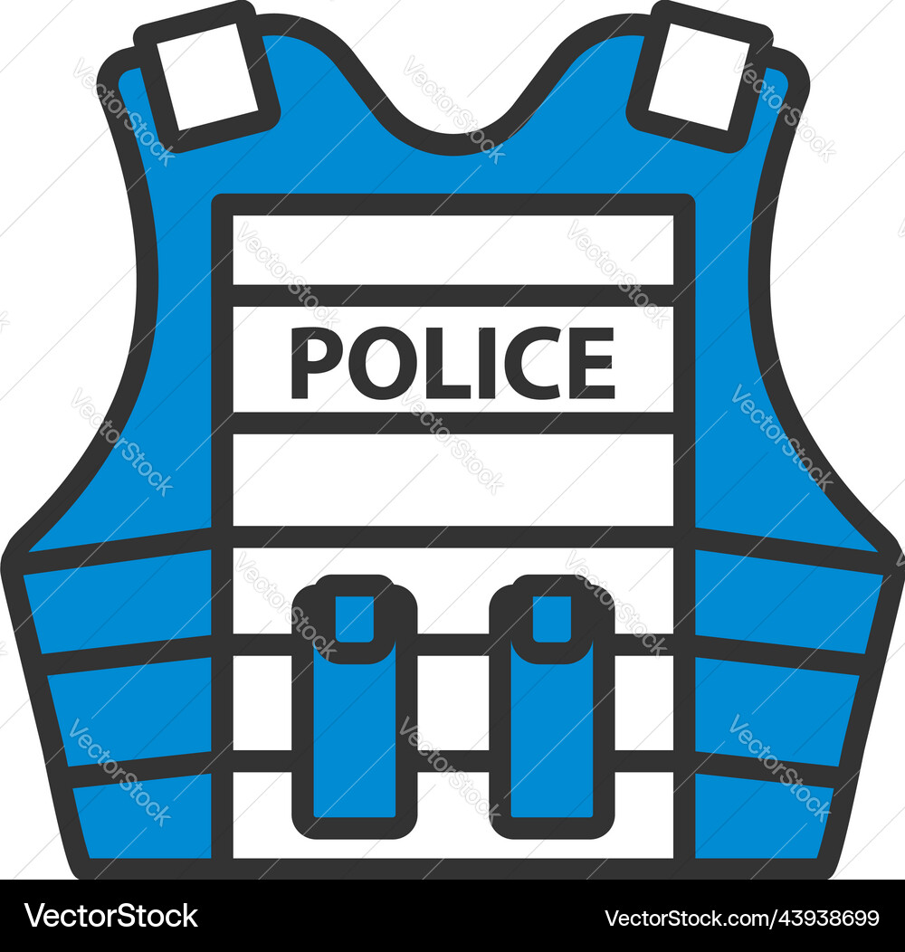 Police vest icon Royalty Free Vector Image - VectorStock