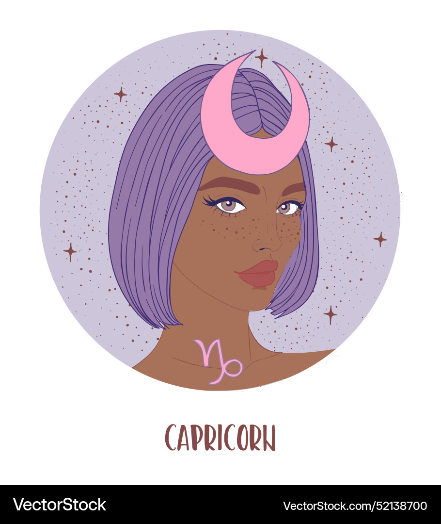 Capricorn astrological sign Royalty Free Vector Image