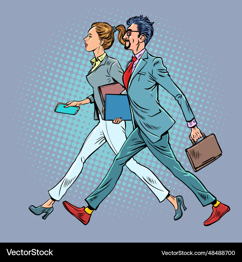 Collaboration in the company competition Vector Image