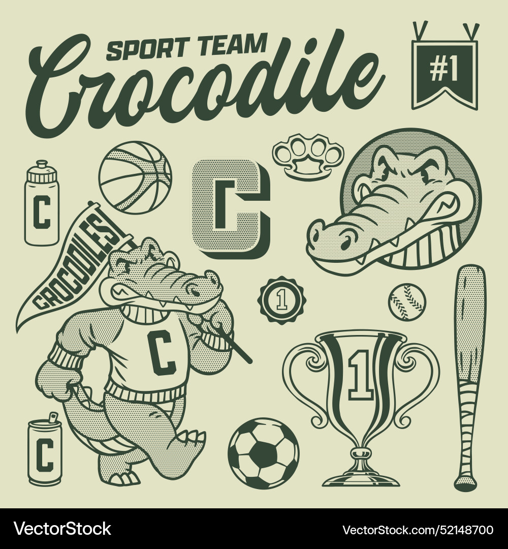 Crocodile Team Vector Images (over 420)