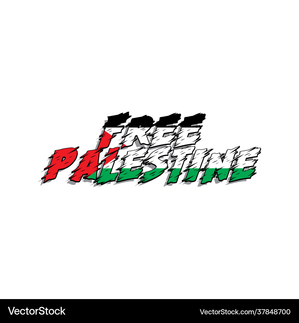 Free palestine design Royalty Free Vector Image