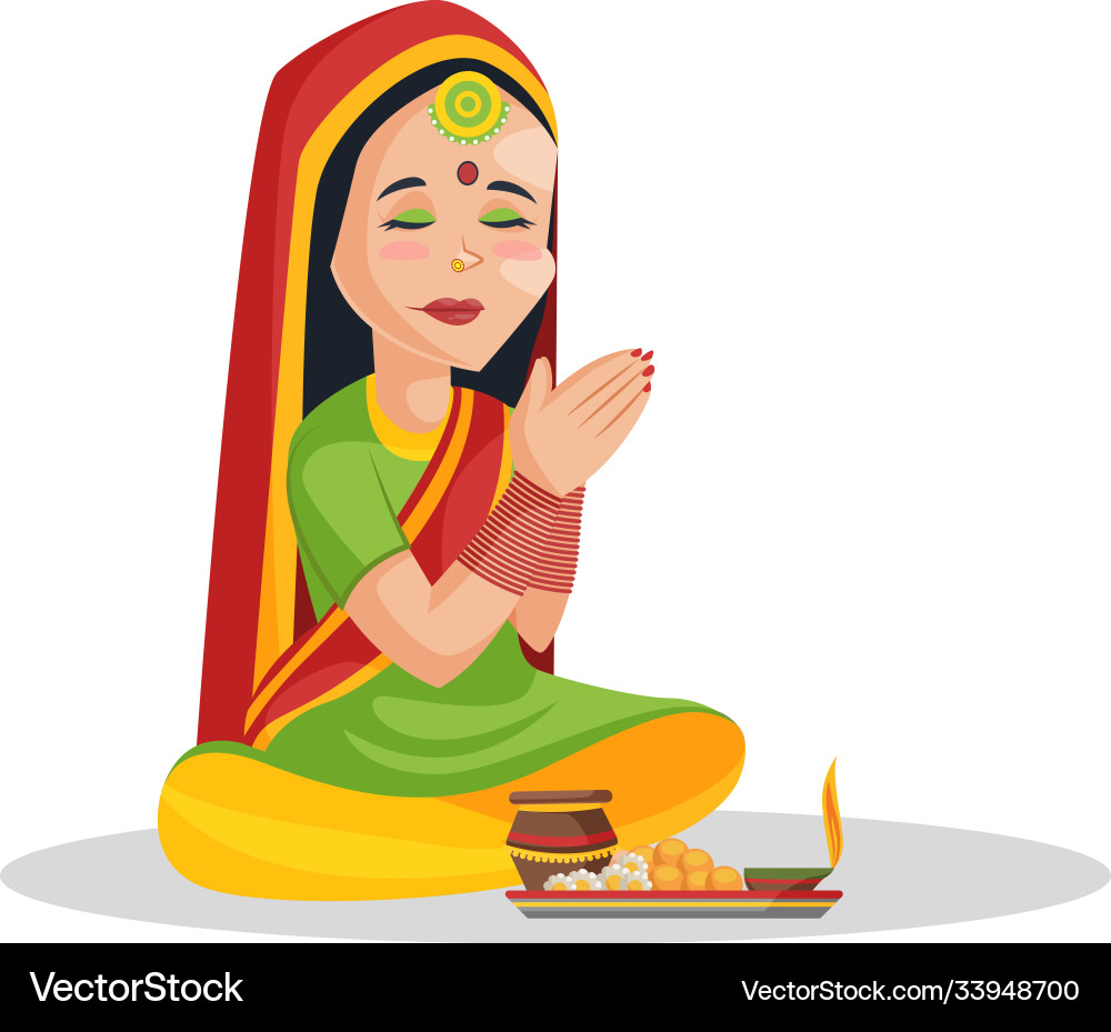 Karva chauth Royalty Free Vector Image - VectorStock