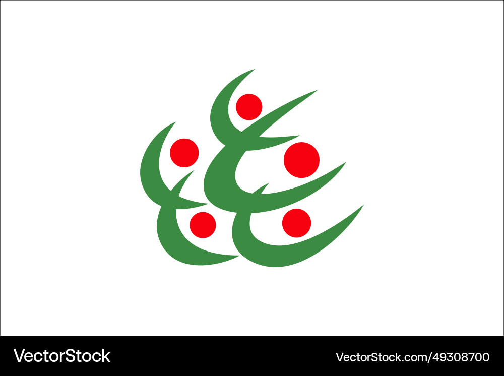 Kitakata flag Royalty Free Vector Image - VectorStock