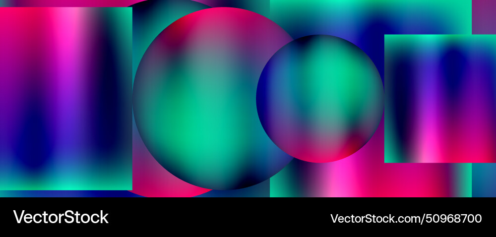 Neon colorful geometric shapes Royalty Free Vector Image