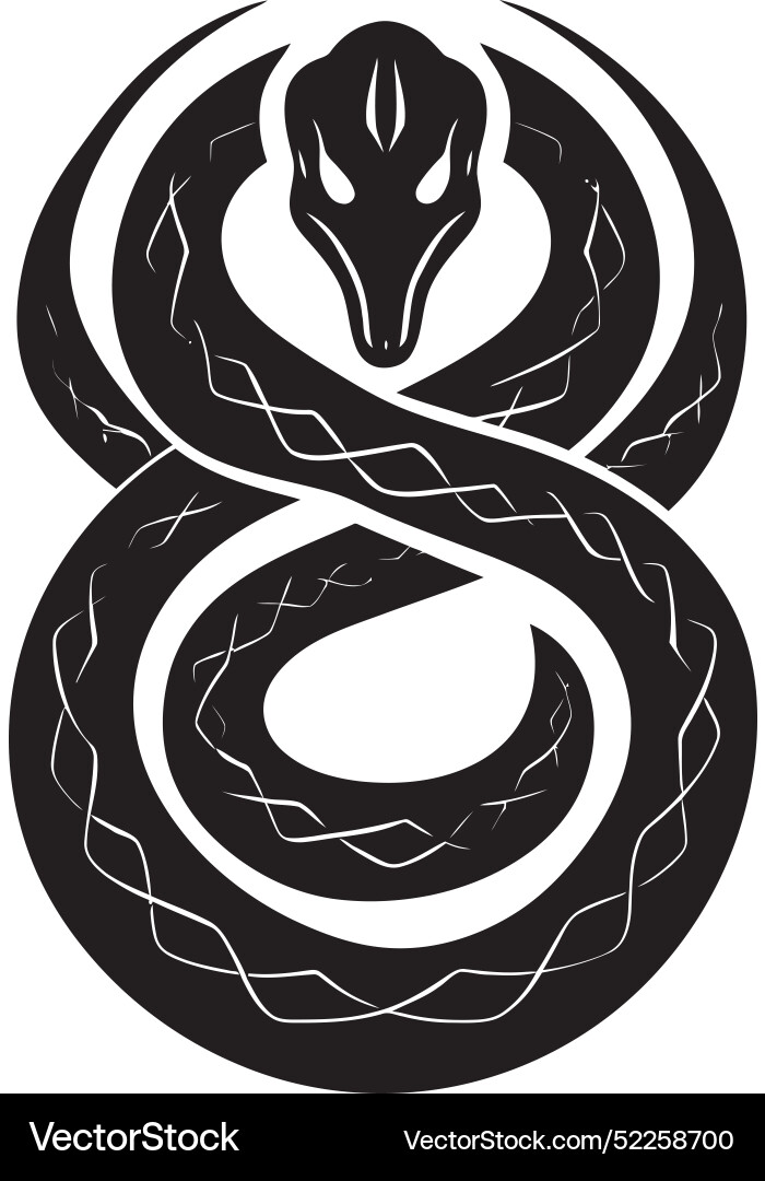 Noir viper dance serpent essence sty Royalty Free Vector