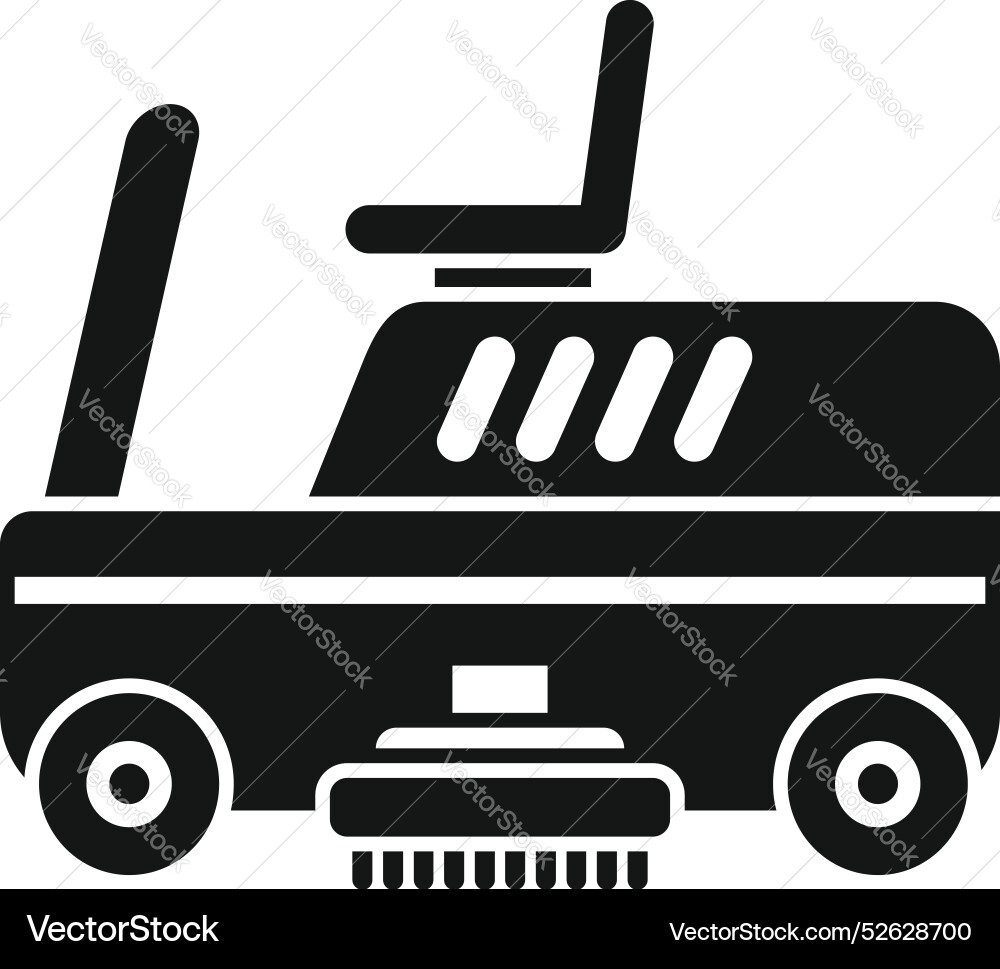 Street sweeper machine cleaning road cleaning Vector Image