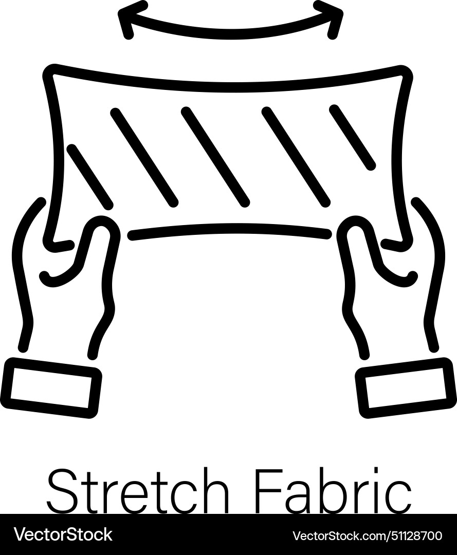 Stretch fabric Royalty Free Vector Image - VectorStock