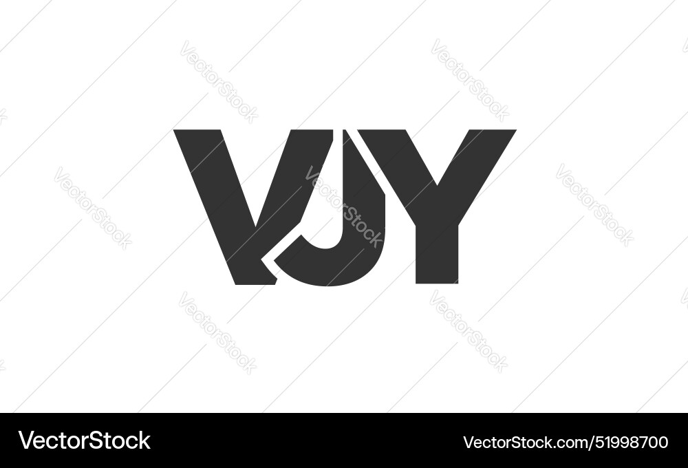 Vjy logo design template with strong and modern Vector Image