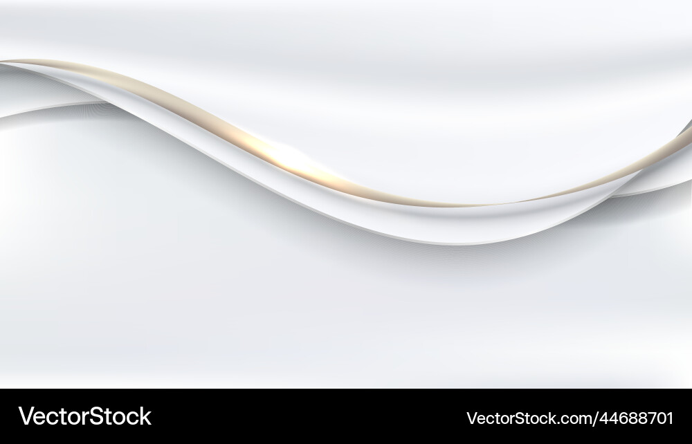 Abstract 3d luxury template white satin fabric Vector Image