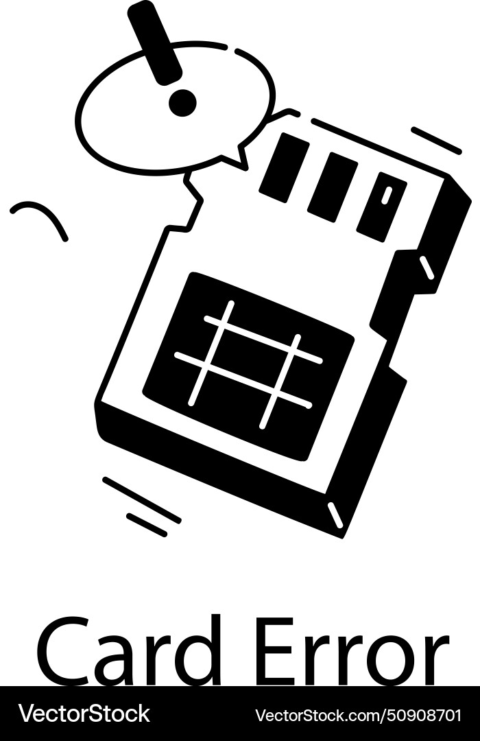 Card error Royalty Free Vector Image - VectorStock