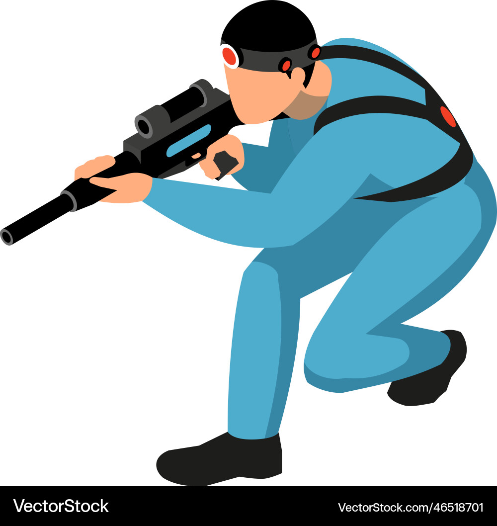 Laser tag player Royalty Free Vector Image - VectorStock