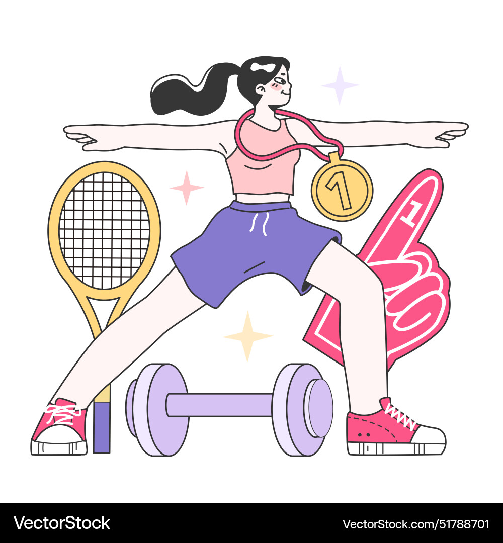 Modern wellbeing practice physical activity and Vector Image