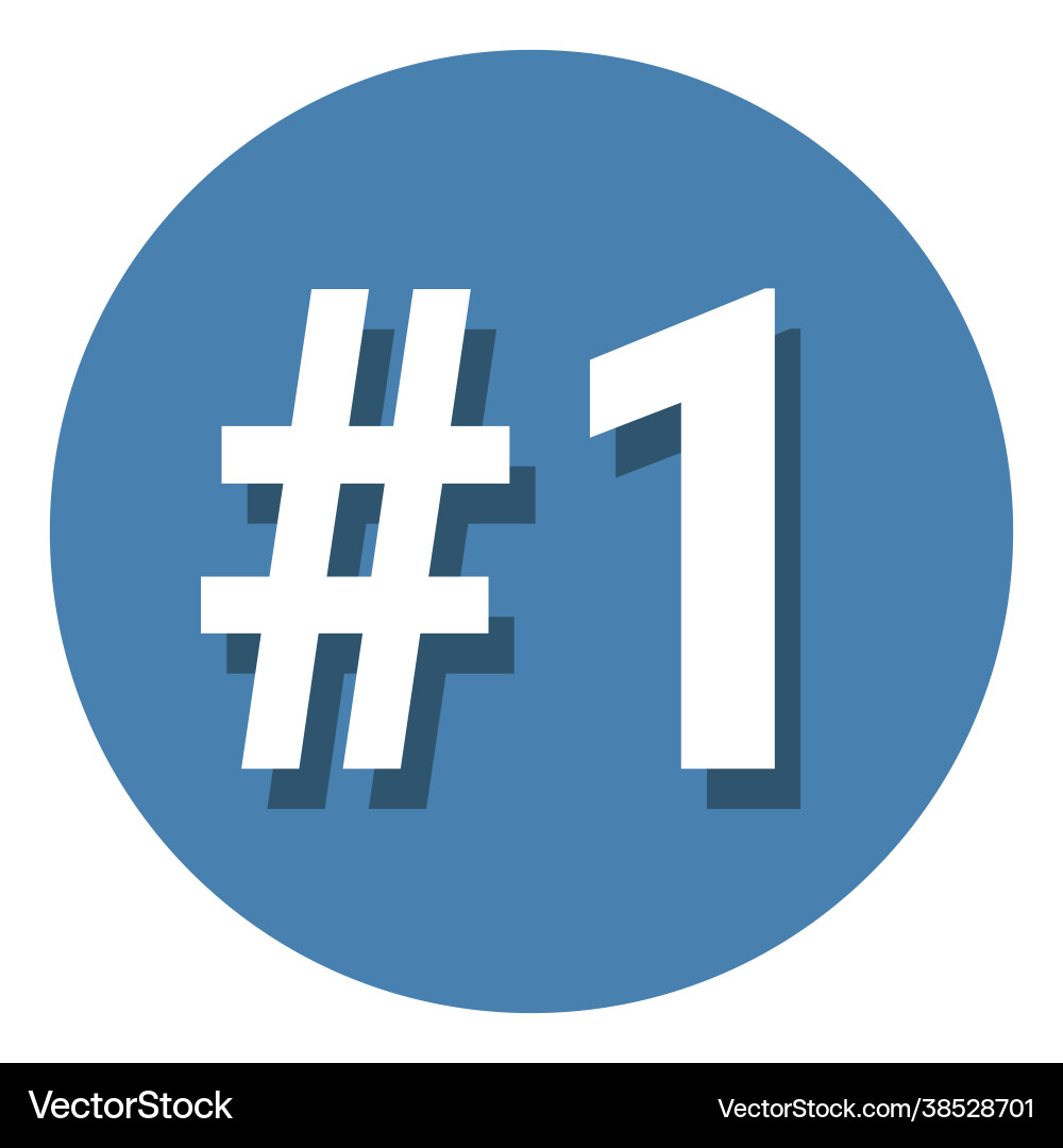 Number One Symbol in Circle Royalty Free Vector Image