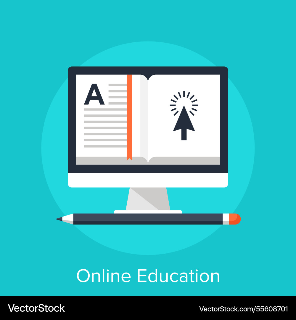 Online education concept Royalty Free Vector Image