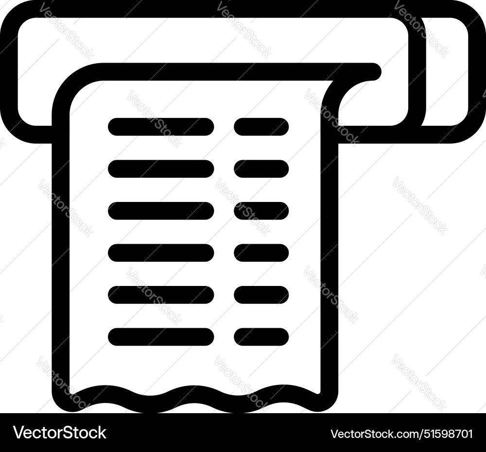 Simple icon of a pos terminal printing customer Vector Image