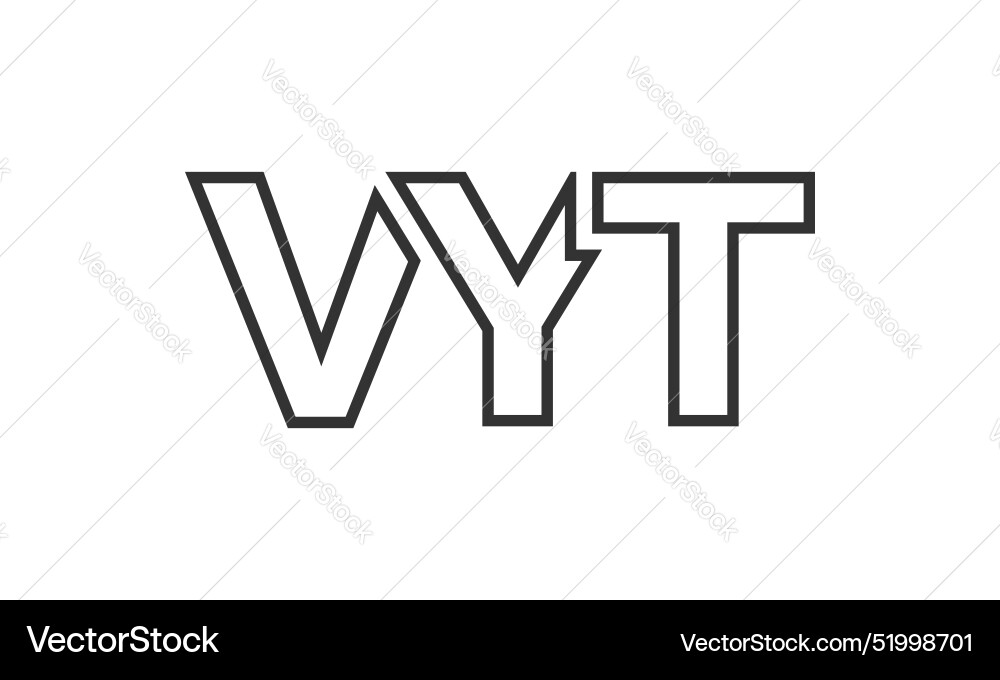 Vyt logo design template with strong and modern Vector Image