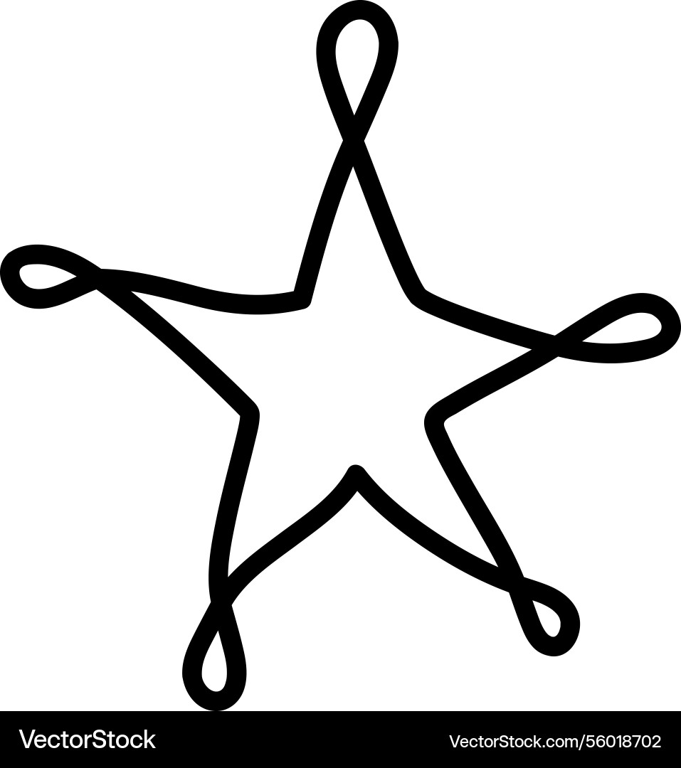 Abstract lined star Royalty Free Vector Image - VectorStock