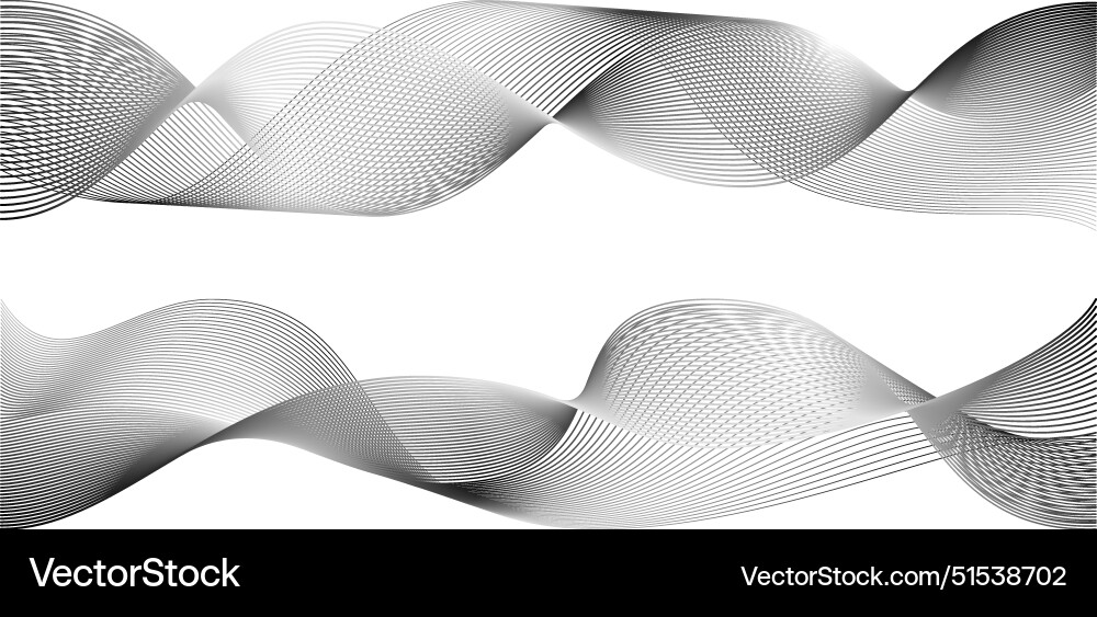 Abstract sine line waves wind air flow pattern Vector Image