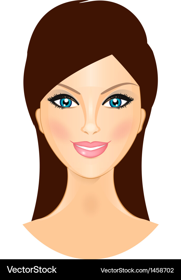 Beautiful smiling woman Royalty Free Vector Image