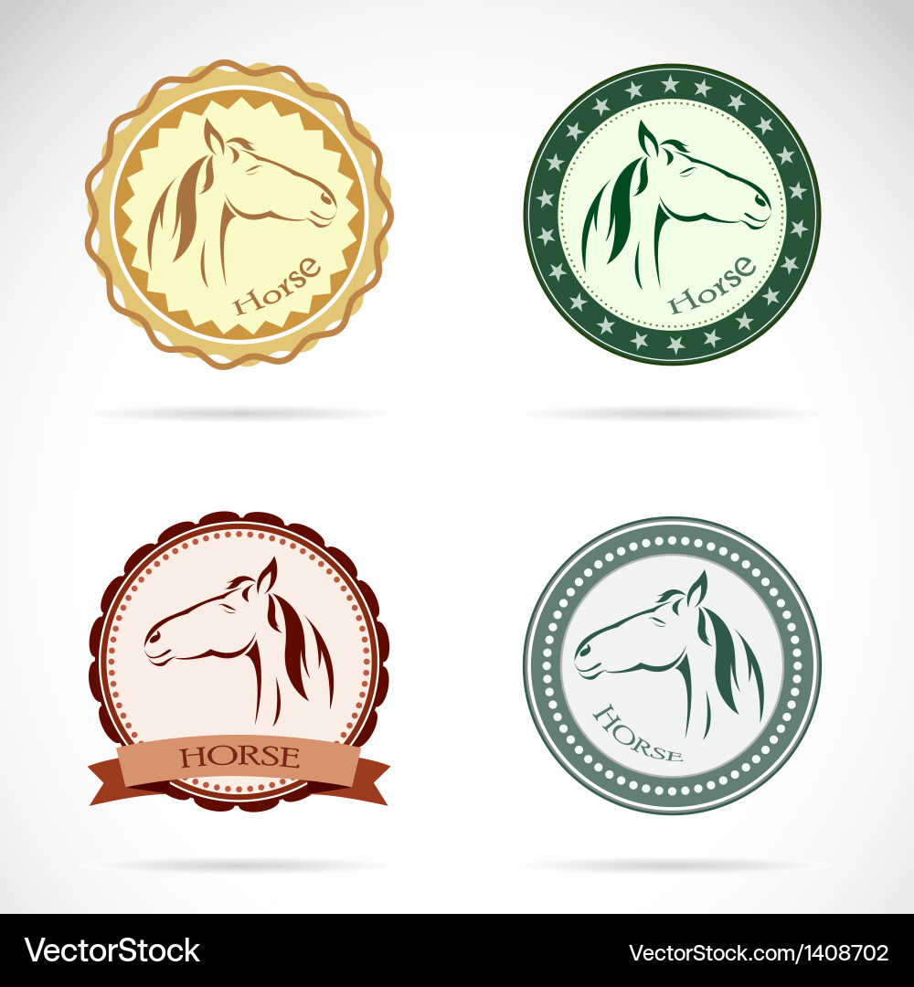 Horse labels Royalty Free Vector Image - VectorStock