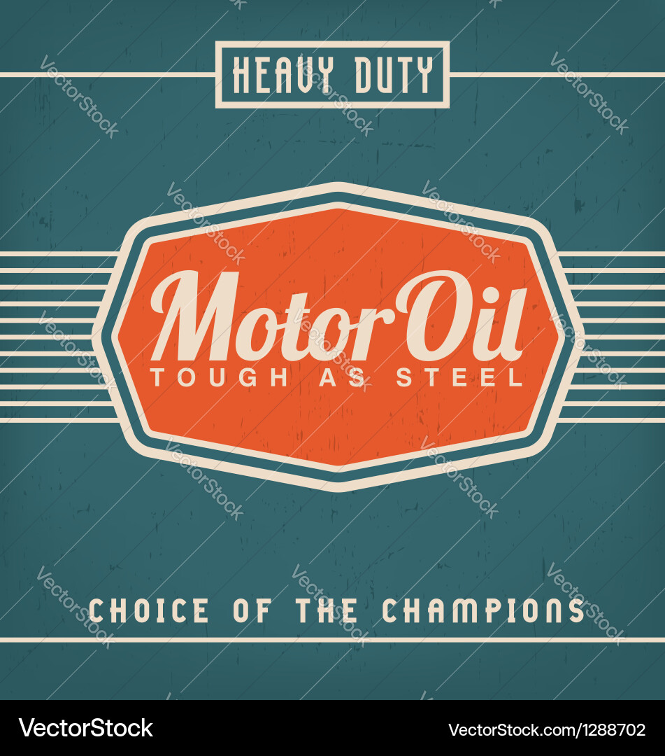 Motor oil design Royalty Free Vector Image - VectorStock