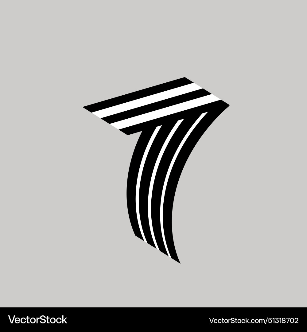 Number seven text effect Royalty Free Vector Image