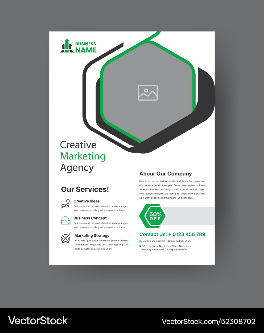 Professional corporate business flayer design Vector Image