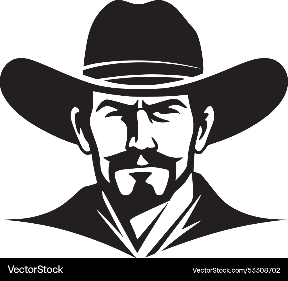 Western - black and white Royalty Free Vector Image