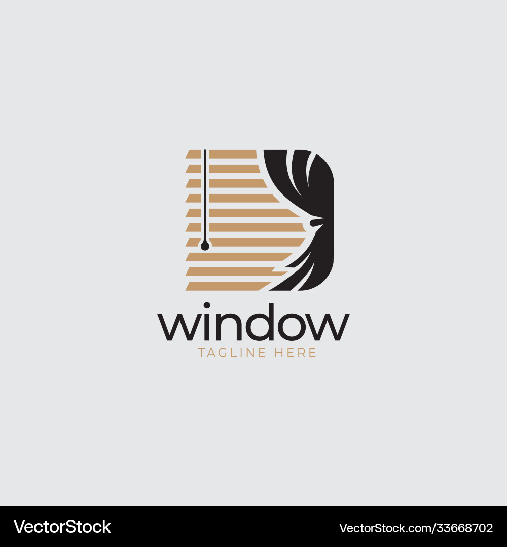 Window logo design templatecreative sign for home Vector Image