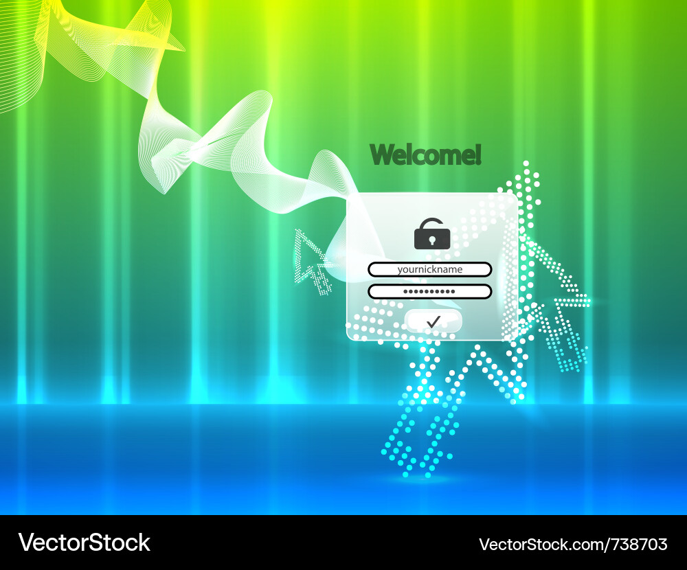 Abstract login page Royalty Free Vector Image - VectorStock
