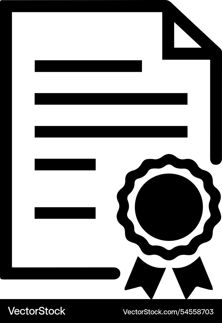 Certificate icon design Royalty Free Vector Image