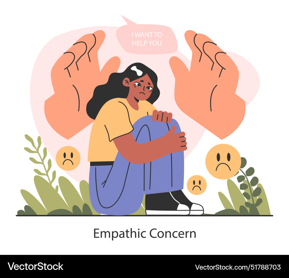 Empathic concern deep understanding of emotions Vector Image