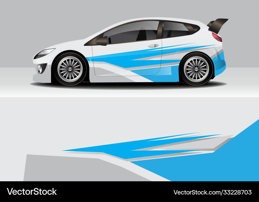 Modern sporty abstract car wrap auto sticker Vector Image