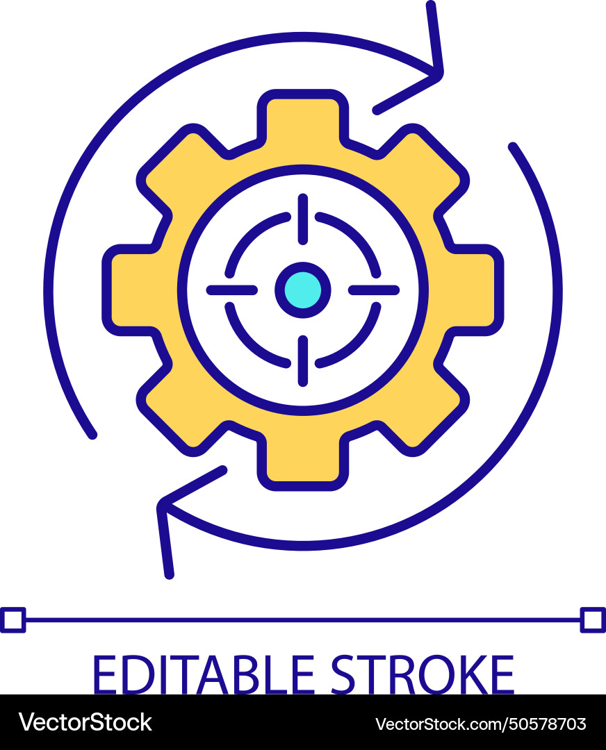 Performance goal persistence rgb color icon Vector Image