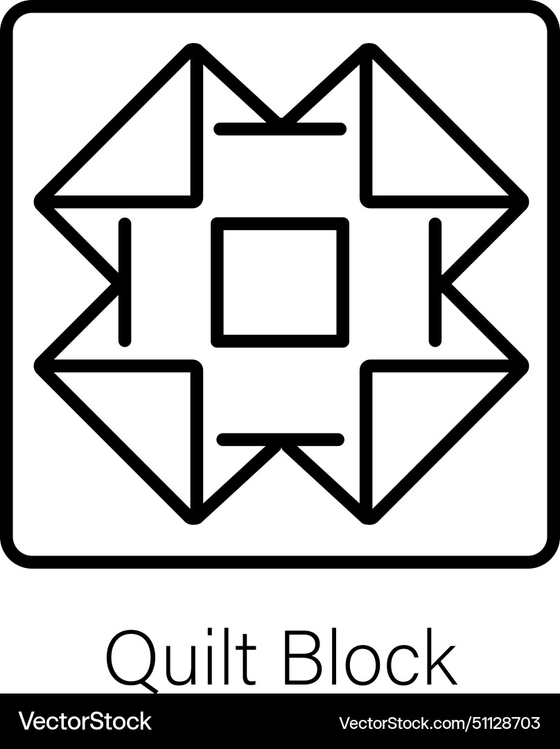 Quilt block Royalty Free Vector Image - VectorStock