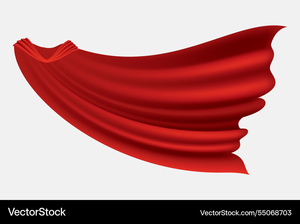 Scarlet Superhero Cape Royalty Free Vector Image