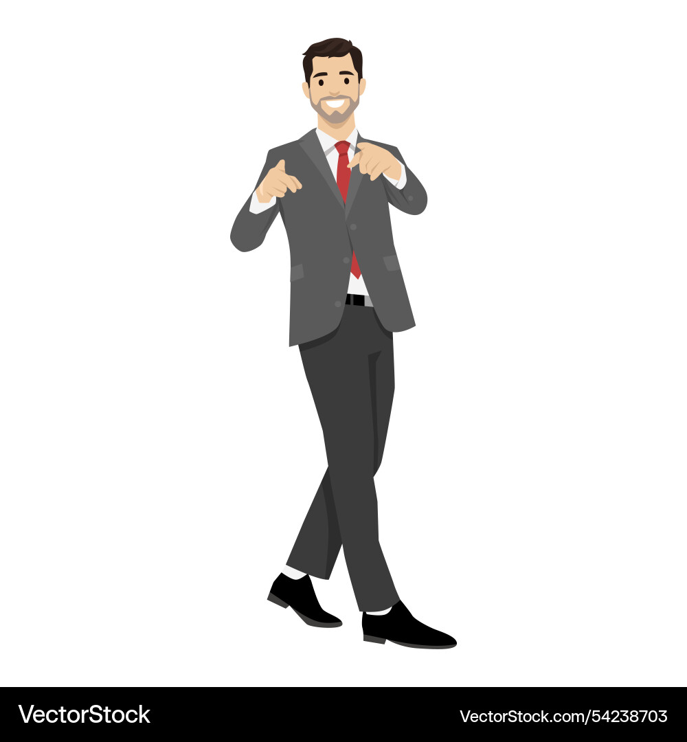 Young business man point you and want Royalty Free Vector