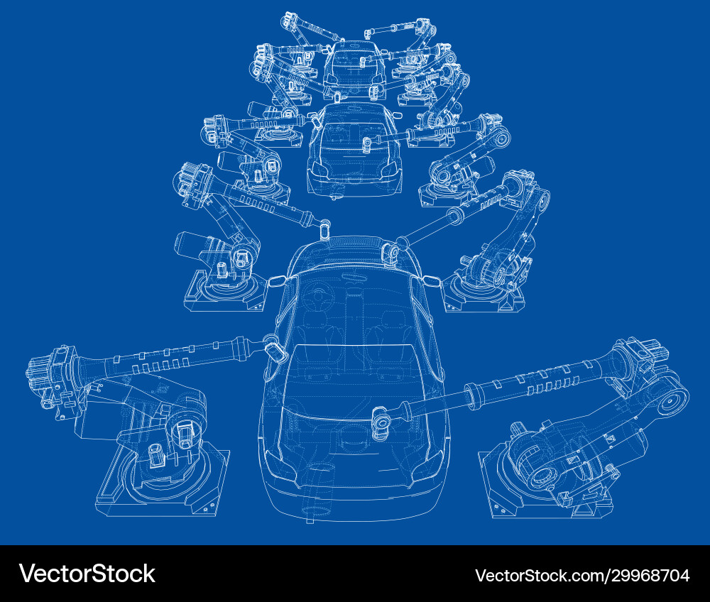 Assembly motor vehicle Royalty Free Vector Image