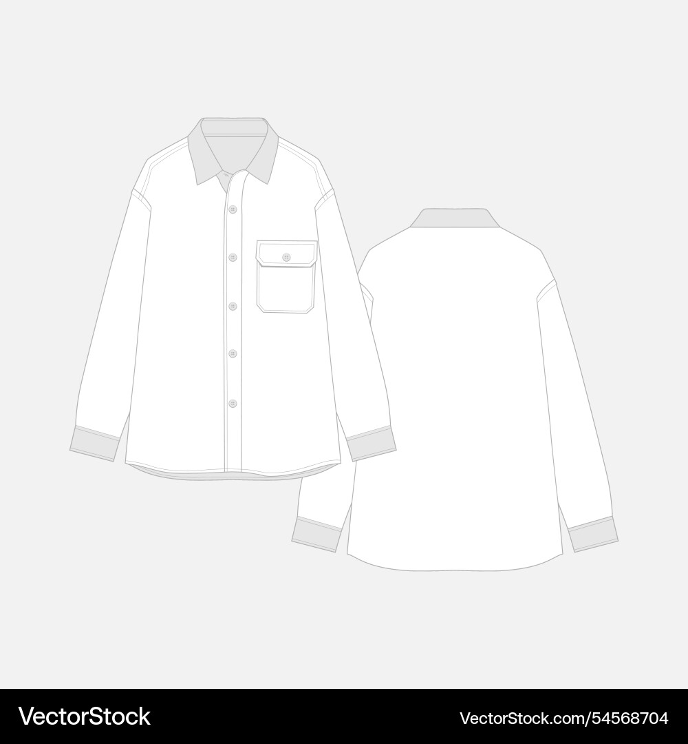 Button down long shirt Royalty Free Vector Image