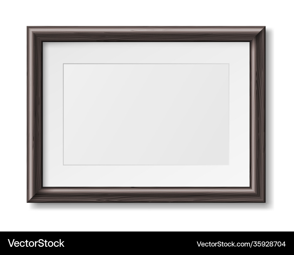 Minimalistischer Fotorahmen a4 Größe horizontal Vektorbild