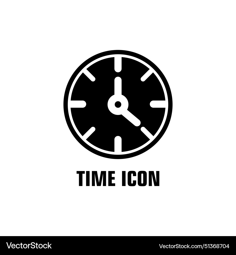 Time icon or logo design isolated sign symbol Vector Image