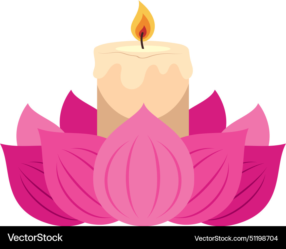 Waisak light flower Royalty Free Vector Image - VectorStock