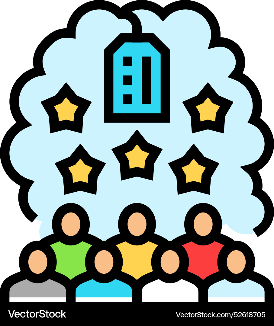 Brand loyalty consumer behavior color icon Vector Image