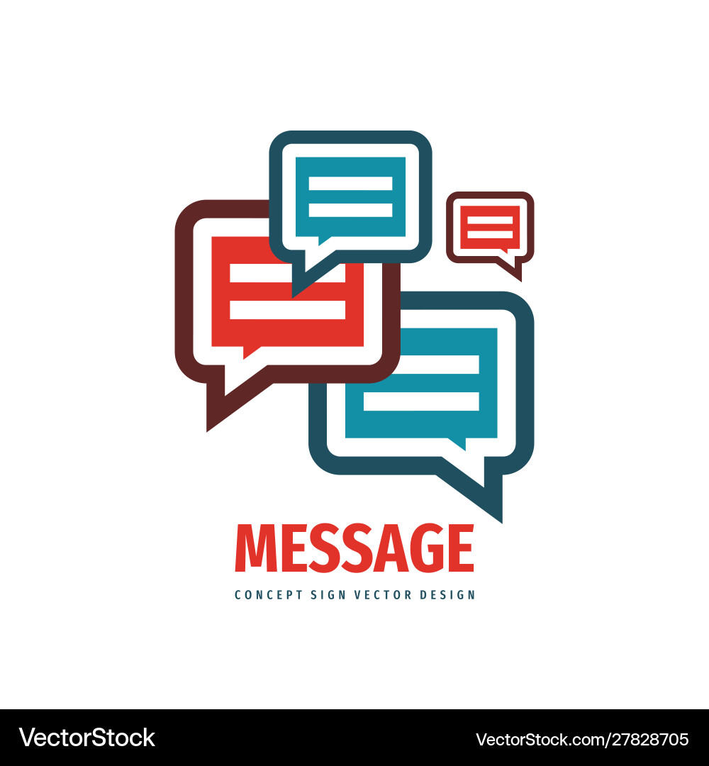 Communication Speech Bubbles Logo Royalty Free Vector Image