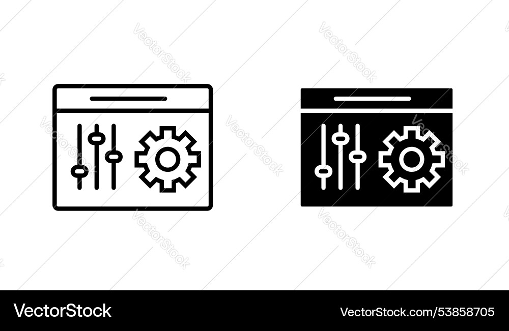 Control panel icon set Royalty Free Vector Image