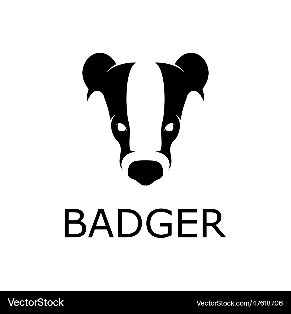 Badger head logo Royalty Free Vector Image - VectorStock