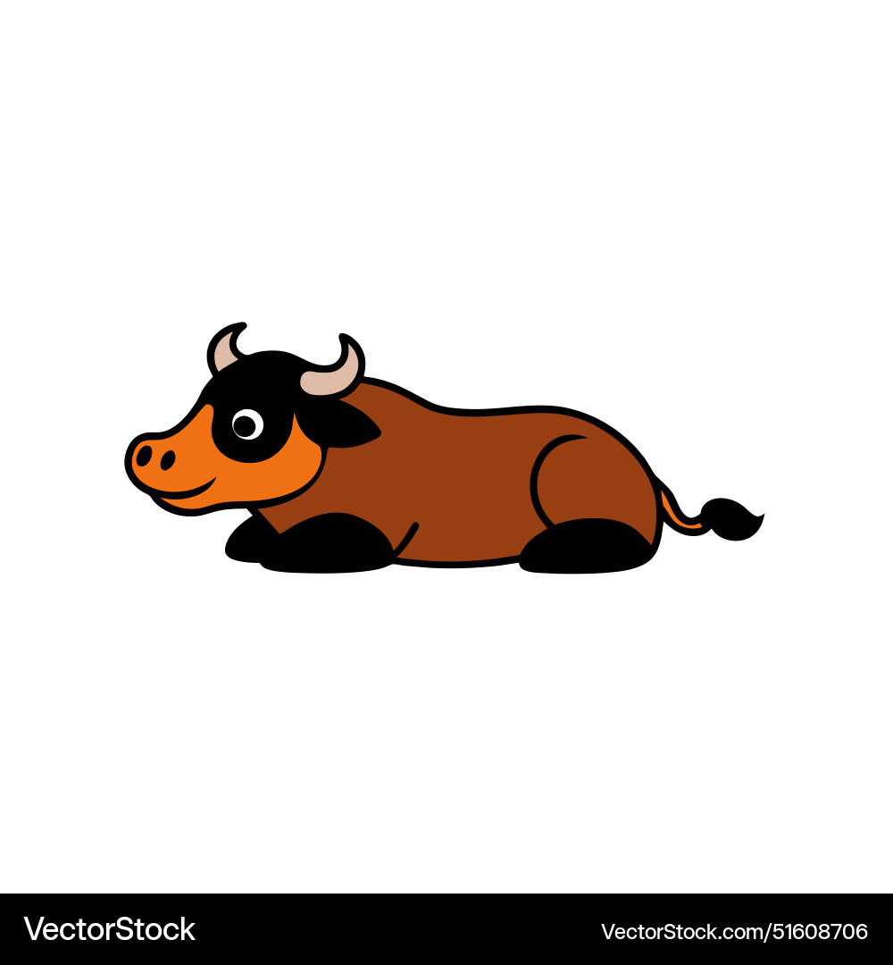 Banteng buffalo lies icon Royalty Free Vector Image