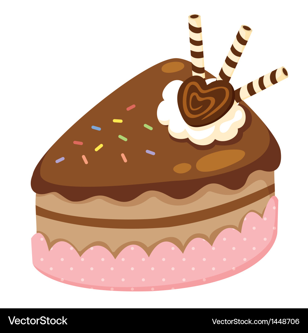 Chocolate cake Royalty Free Vector Image - VectorStock