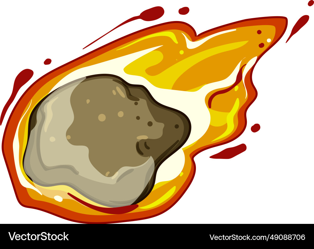 Comet meteor cartoon Royalty Free Vector Image